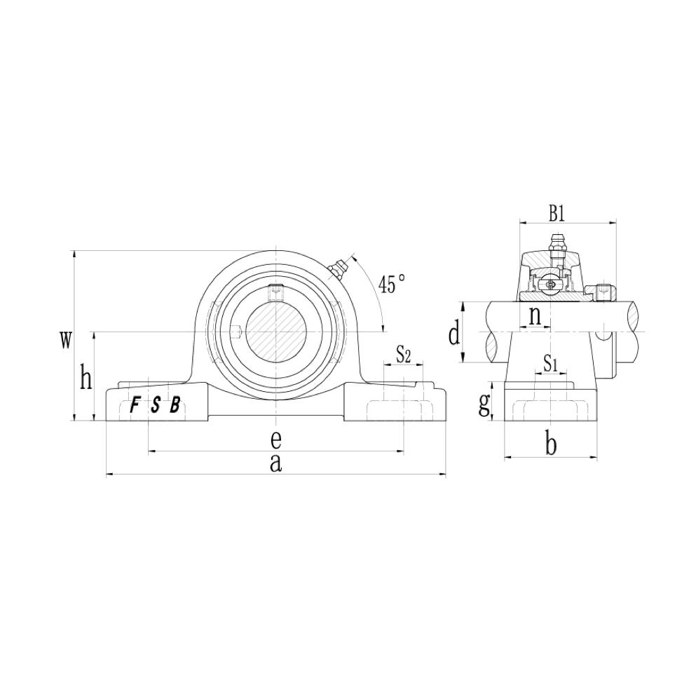 UCP 209-28 - Ball Bearing Housed Units – BDH